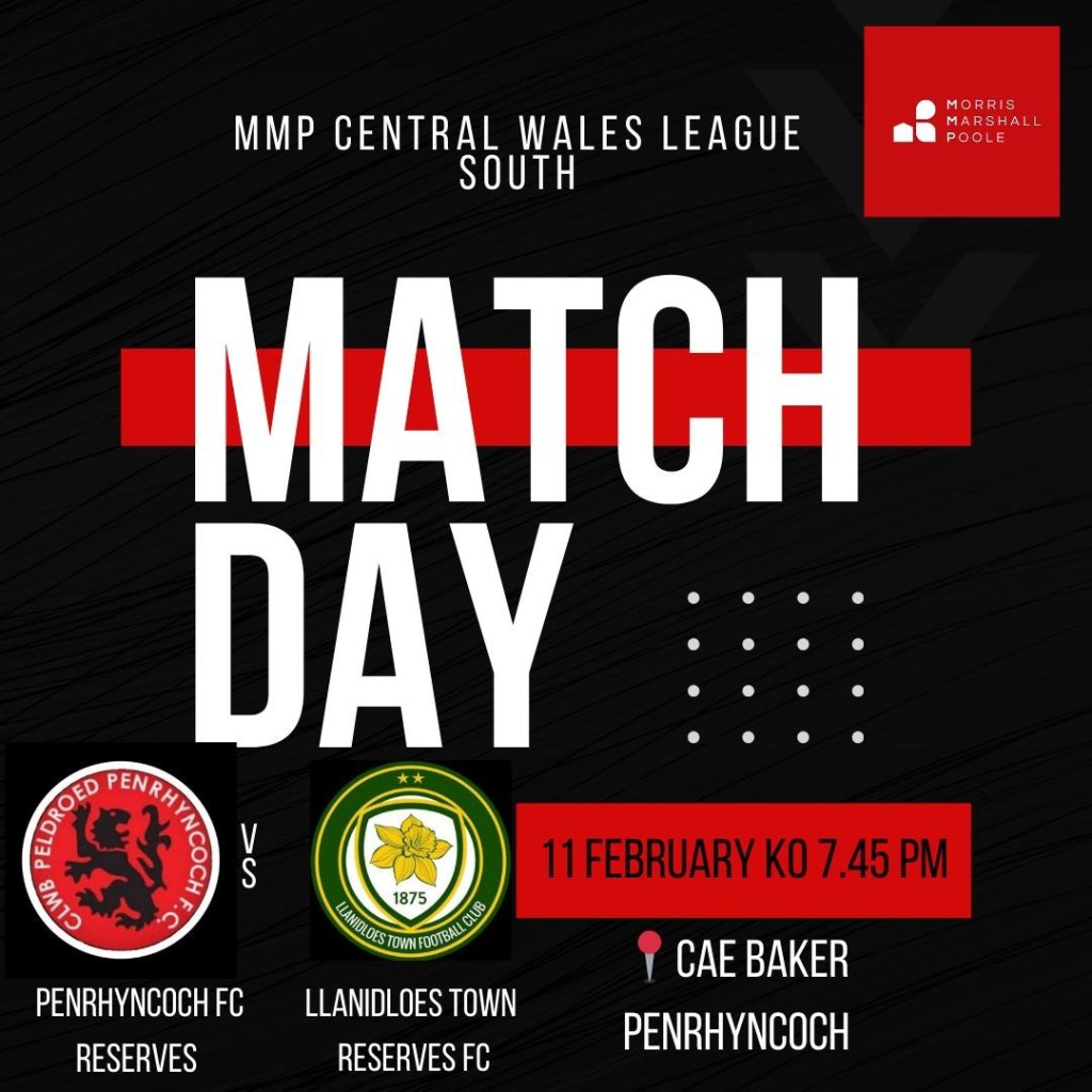 Penrhyncoch Res v Llanidloes Res – Penrhyncoch FC