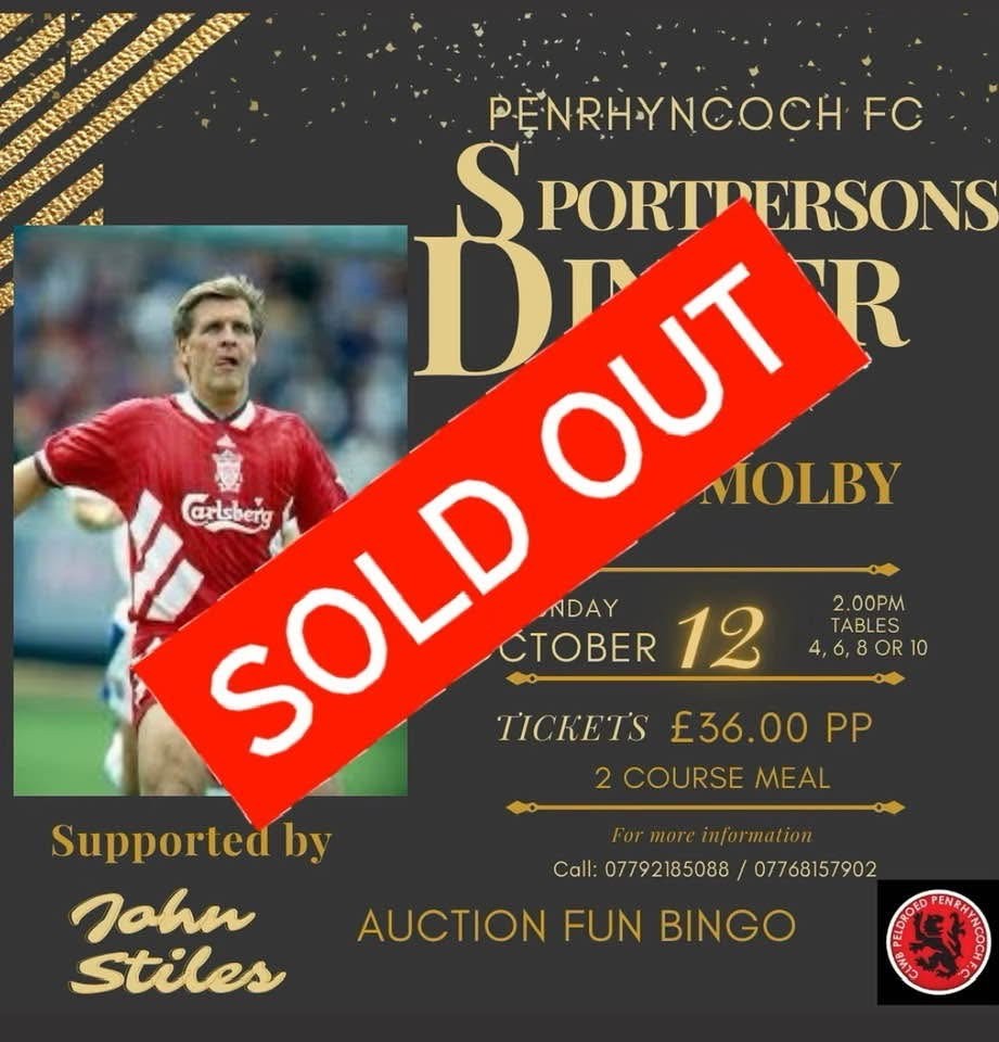 Sportsman Dinner – 12th October 2025 – Penrhyncoch FC